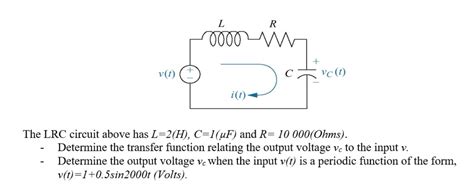 Solved By An Expert The Lrc ﻿circuit Above Has L2hc1μf ﻿and