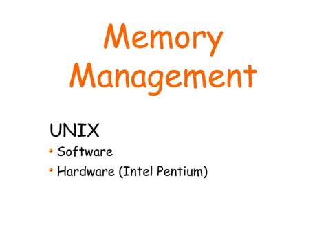 Unix Memory Management Operating Systems Ppt Unix Memory Management Operating Systems Ppt