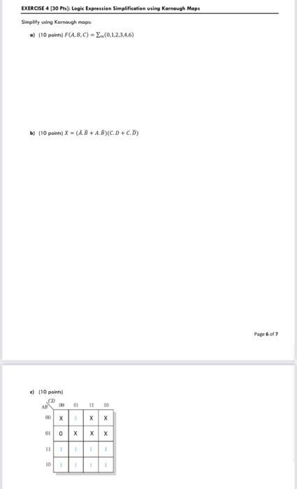 Solved EXERCISE P Logic Expression Simplification Chegg