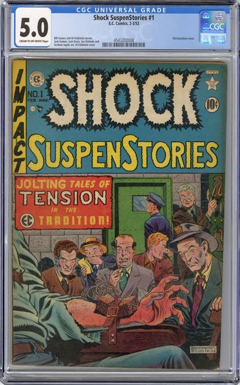 Comicconnect Shock Suspenstories 1952 55 1 Cgc Vgf 50