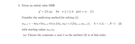 Solved Given An Initial Value Odenyfty For