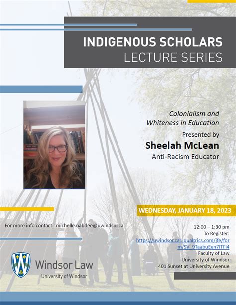 Indigenous Scholars Lecture Series Aboriginal Education Centre