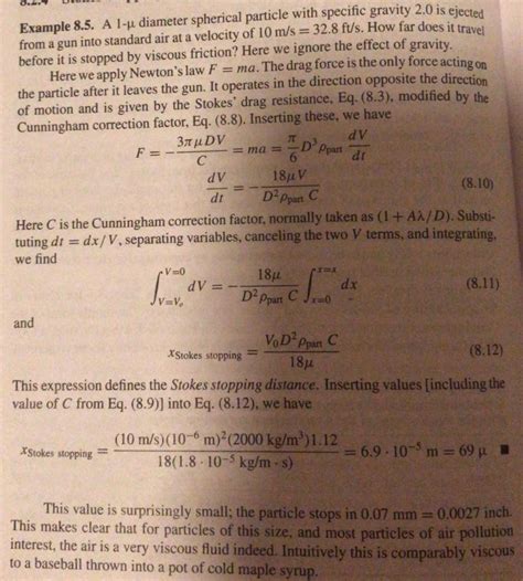 Example A U Diameter Spherical Particle With Chegg