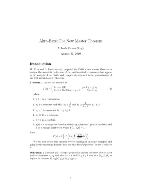 Akra Bazzi Assignment Pdf Polynomial Mathematical Objects