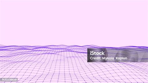 벡터 디지털 기술 파동 모션 도트와 라인이있는 어두운 사이버 공간 미래 지향적 인 디지털 배경 빅 데이터 분석 가리키기에 대한 스톡 벡터 아트 및 기타 이미지 Istock