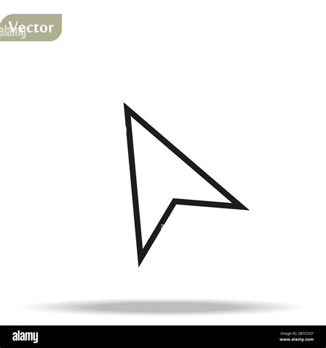 Computer Mouse Click Pointer Cursor Arrow Flat Vector Icon For Apps And Websites Stock Vector