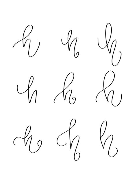 Different Ways To Write The Letter H