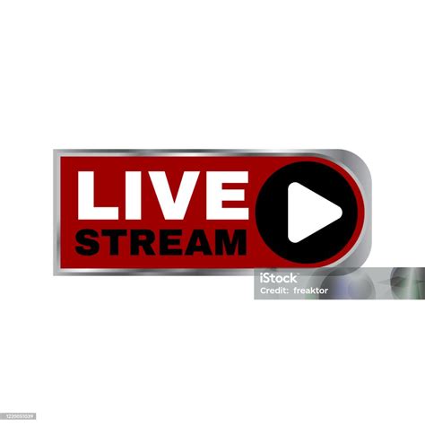 빨간색 검은 색 라이브 스트림 로고 아이콘 벡터 디자인 기호 Live Event에 대한 스톡 벡터 아트 및 기타 이미지 Live Event 개념 놀기 Istock