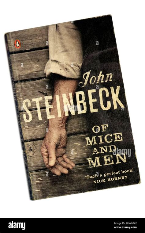 John Steinbeck Of Mice And Men Book Cover White Background Studio
