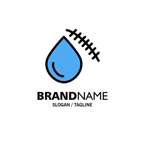 Bleeding Blood Cut Injury Wound Business Logo Template Flat Com Con