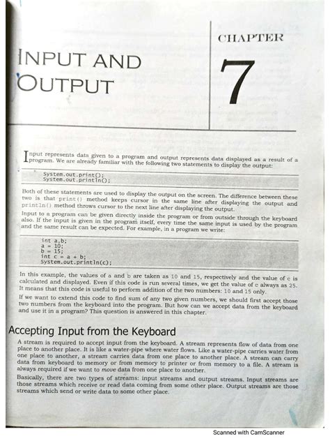 Input Output Java Pdf
