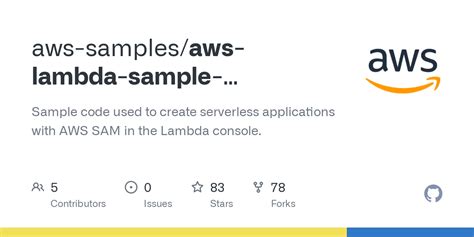 Github Aws Samplesaws Lambda Sample Applications Sample Code Used To Create Serverless