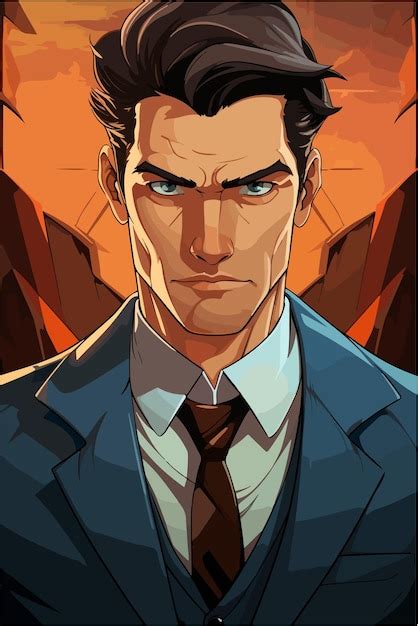 аниме мальчик Премиум векторы