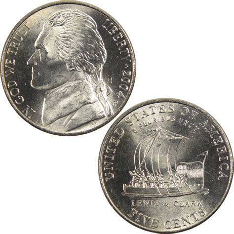 2004 P Keelboat Jefferson Nickel Bu Uncirculated 5c Coin