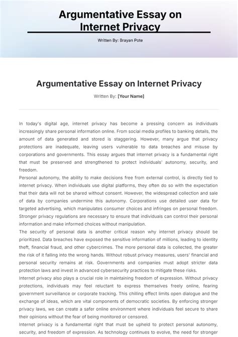 Free Argumentative Essay Templates Editable And Printable