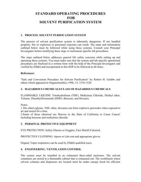 Solvent Purification System