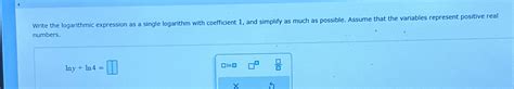 Solved Write The Logarithmic Expression As A Single Chegg