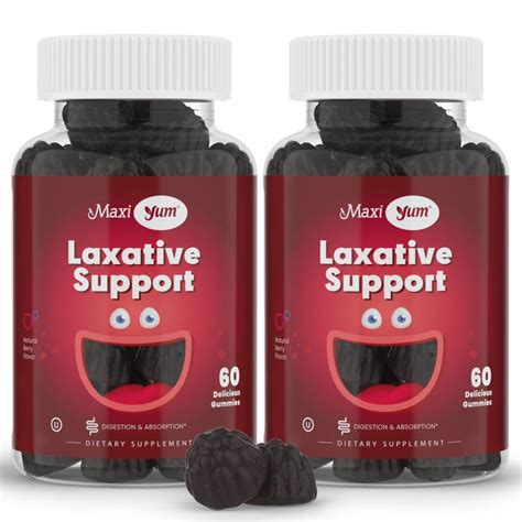 Maxi Health Laxative Gummies Chewable Vegan Gummy Laxative For Adults