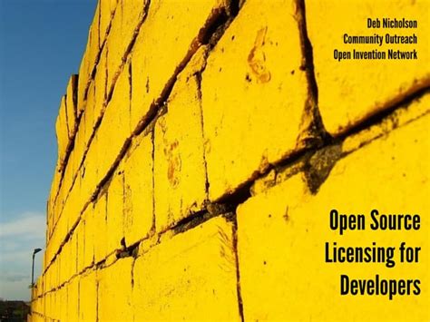 Patents Licensing And Open Source Ppt