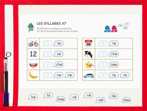 Exercices syllabes à imprimer pour la classe ou la maison