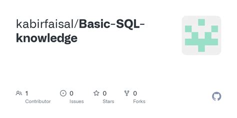 Github Kabirfaisalbasic Sql Knowledge
