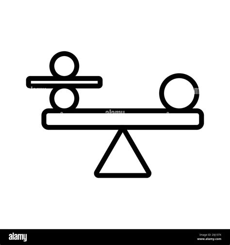 Balancing Icon Linear Logo Mark Set Collection In Black And White For Web Stock Vector Image