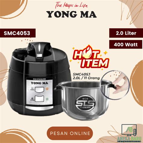 Jual [ready And Cod] Yong Ma Magic Com 3in1 Rice Cooker Stainless Steel Smc 4053 Smc4053 Smc