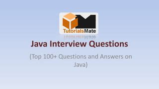 Core Java Interview Questions And Answers Ppt