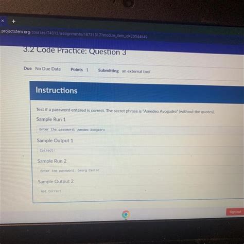 Free 32 Code Practice Question 3 Please