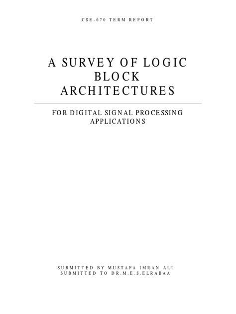 Dsp In Fpga Pdf Field Programmable Gate Array Digital Signal Processing