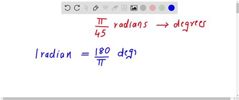 SOLVED Convert the given radian measure to degrees π