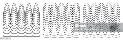 A Set Of Wavy Zigzag Horizontal Wiggly Lines Stock Illustration Download Image Now Abstract