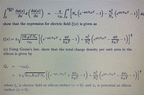 Problem 1 Poisson S Solution In MOS Poisson S Chegg Com