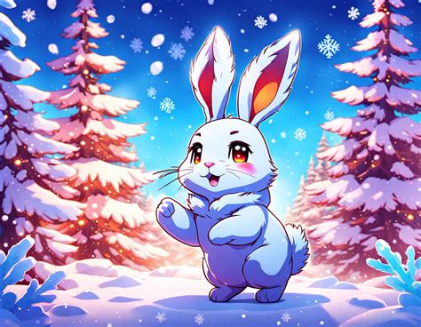 Cute Chibi Hare Made Out Of Snow By Ukimalefu On Deviantart