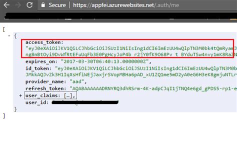 Angularjs Retrieve Access Token Within A Aad Secured Azure Web App