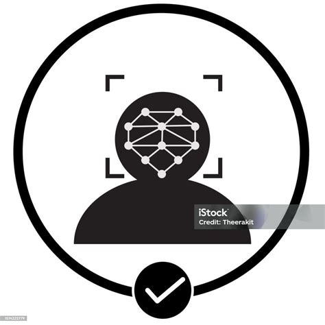 Face Id 스캔 아이콘입니다 얼굴 인식 기호입니다 얼굴 스캔 프로세스 기호입니다 플랫 스타일 Brand Name Smart Phone에 대한 스톡 벡터 아트 및 기타