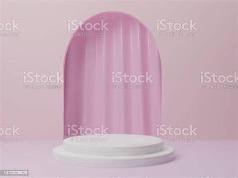 둥근 받침대 템플릿입니다 제품 전시를 위한 스튜디오 무대 3d 렌더링 0명에 대한 스톡 사진 및 기타 이미지 0명 3차원