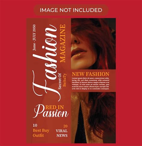 패션 잡지 표지 디자인 서식 파일 프리미엄 벡터