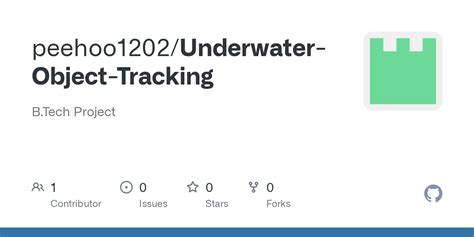 Github Peehoo Underwater Object Tracking B Tech Project