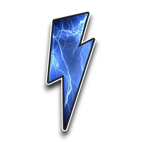 Blue Lightning Bolt Symbol