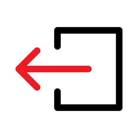 Exit Icon Line Isolated On White Background Black Flat Thin Icon On Modern Outline Style