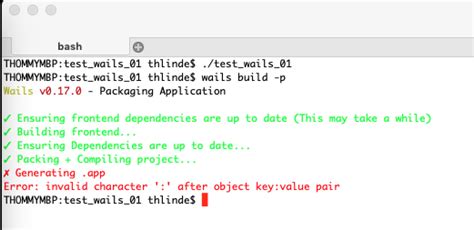 Error When Using Wails Build P · Issue 216 · Wailsappwails · Github