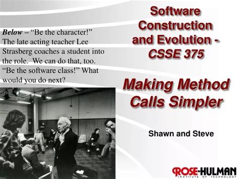 Ppt Software Construction And Evolution Csse 375 Making Method Calls Simpler Powerpoint