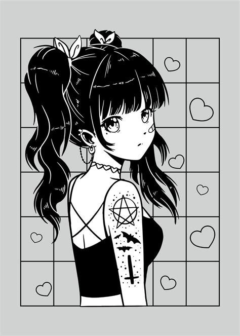 Anime Punk Goth Girl