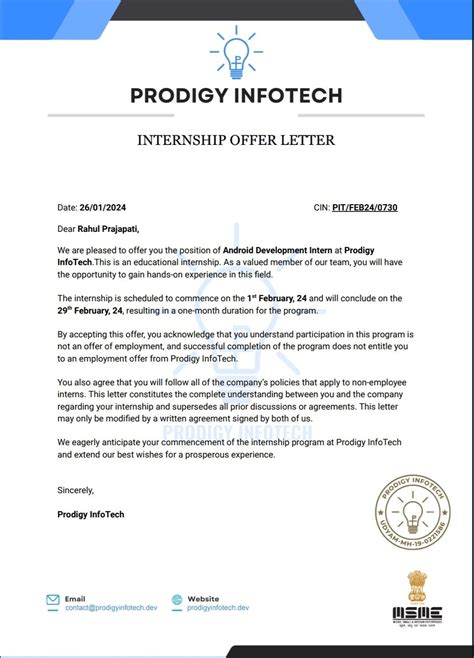 Prodigyinfotech Prodigy Intern Internship Androiddevelopment