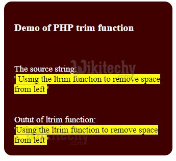 Php Tutorial Php Trim Function For Removing Spaces By Microsoft Award Mvp Php Programming