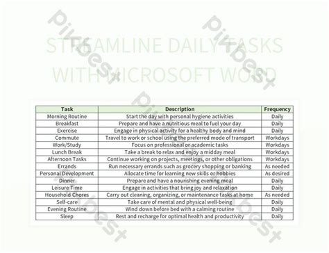 simplify your daily workflows with microsoft word excel template free