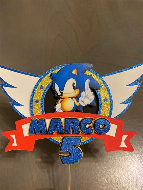 Sonic Cake Topper 3d Caketopper Sonic Birthday Cake Sonic Topper Sonic Birthday Sonic