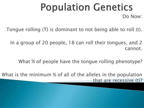 PPT Population Genetics PowerPoint Presentation Free Download ID