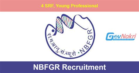 Nbfgr Hiring Notification 2022 For 4 Post Of Srf Young Professional